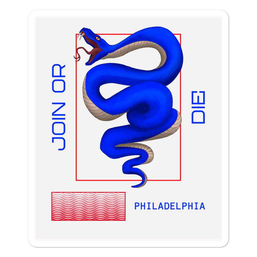 Join or Die Sticker – Philly Drinkers